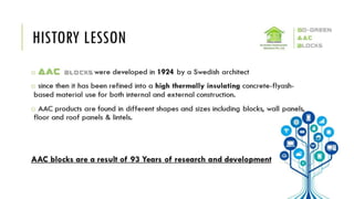Go Green AAC Blocks PPT | PPTX