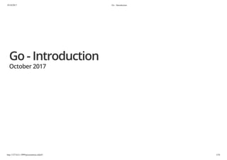 Go introduction | PPT