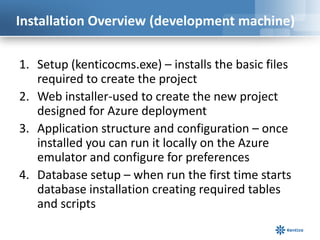 Go…Running Kentico CMS on Windows Azure | PPTX