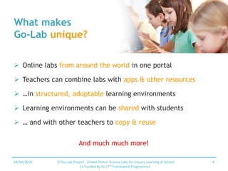 Go-Lab: Introduction to Go-Lab and creation of interactive learning ...