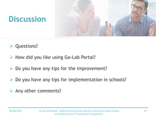 Go-Lab: Introduction to Go-Lab and creation of interactive learning ...