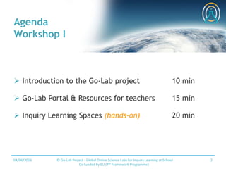 Go-Lab: Introduction to Go-Lab and creation of interactive learning ...