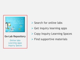 Go-Lab: Introduction to Go-Lab and creation of interactive learning spaces | PPTX | Educational ...
