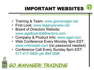Go Manager Training | PPT