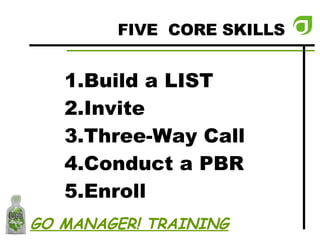 Go Manager Training | PPT
