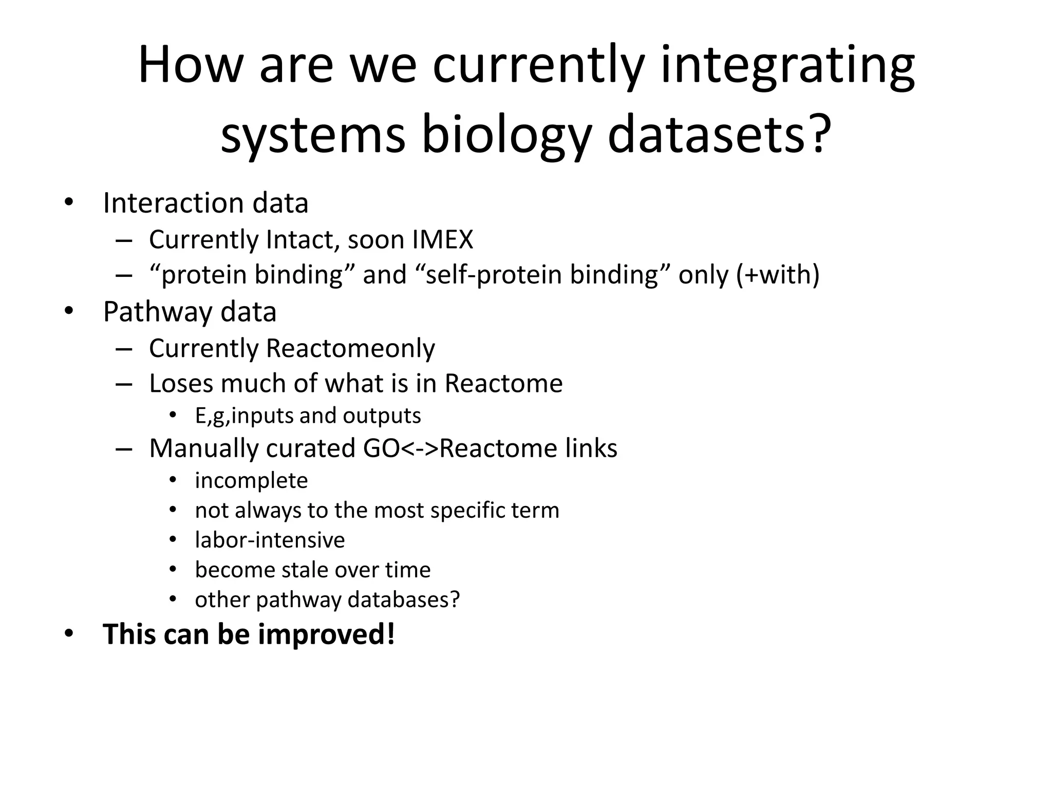 Go pathway-interaction-integration | PPTX | Databases | Computer Software and Applications