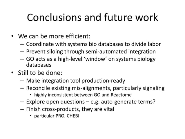 Go pathway-interaction-integration | PPTX | Databases | Computer Software and Applications