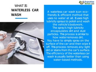 Go waterless-franchise | PPT