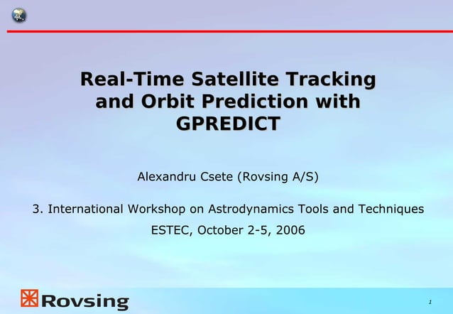 Real-Time Satellite Tracking and Orbit Prediction with GPREDICT | PPT
