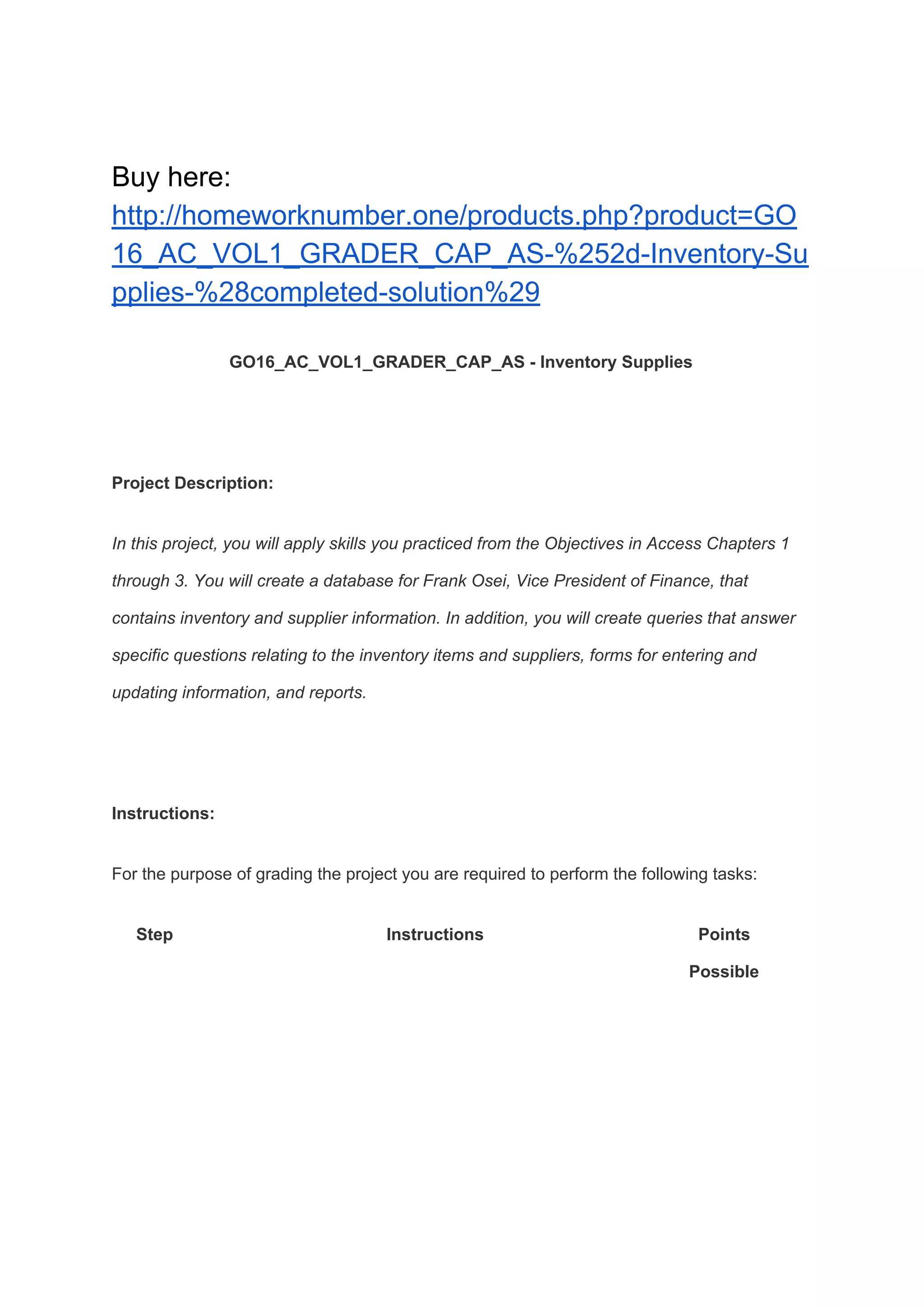 GO16_AC_VOL1_GRADER_CAP_AS - Inventory Supplies (completed solution) | PDF