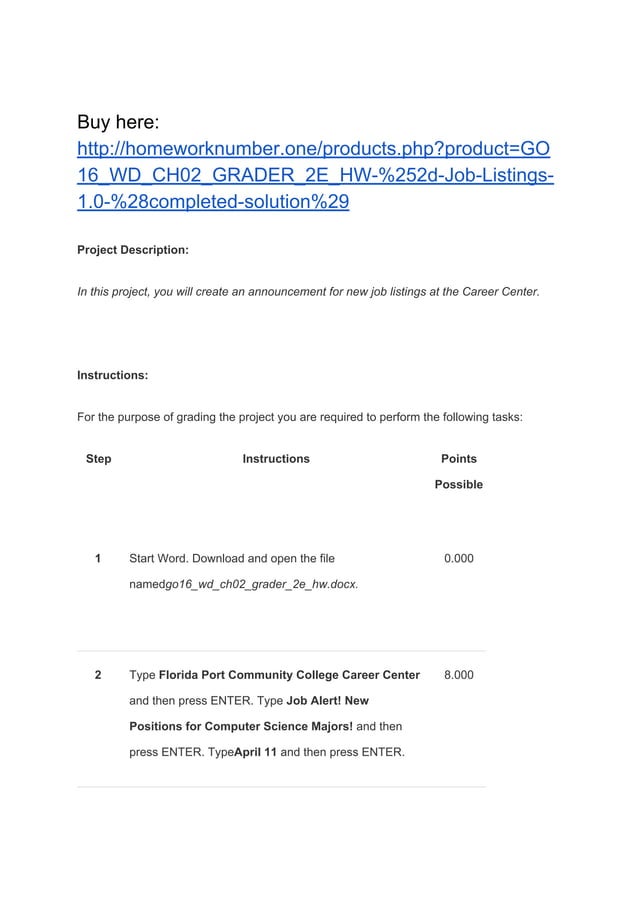 GO16_WD_CH02_GRADER_2E_HW - Job Listings 1.0 (completed solution) | PDF