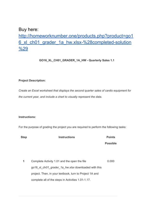 go16_xl_ch01_grader_1a_hw.xlsx (completed solution) | PDF | Homework and Study | Education