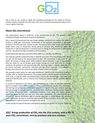 Chlorine Dioxide Water Disinfection | PDF