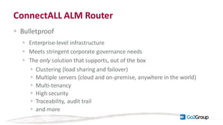 Using an ALM Router to Integrate Multiple Vendors’ ALM Systems | PPT