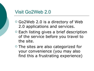 Go2web 2 | PPT | Search | Internet