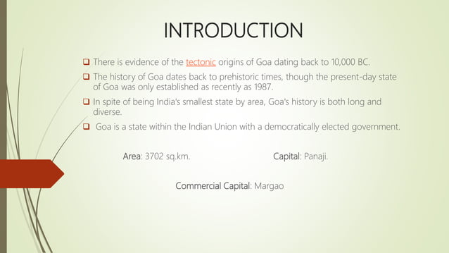 PRESENTATION ON GOA. | PPTX