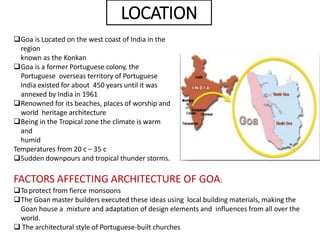Vernacular Architecture of Goa | PPTX