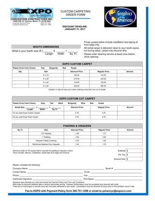GOAexpo 2017 Exhibitor Service Manual PDF | PDF