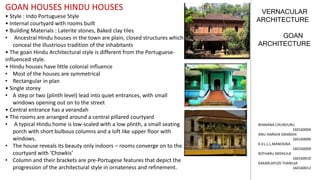 Goa vernacular architecture | PPTX