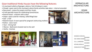 Goa vernacular architecture | PPTX