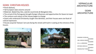 Goa vernacular architecture | PPTX