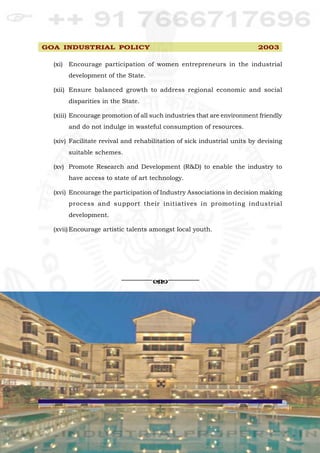 Goa Industrial. policy 2003 | PDF