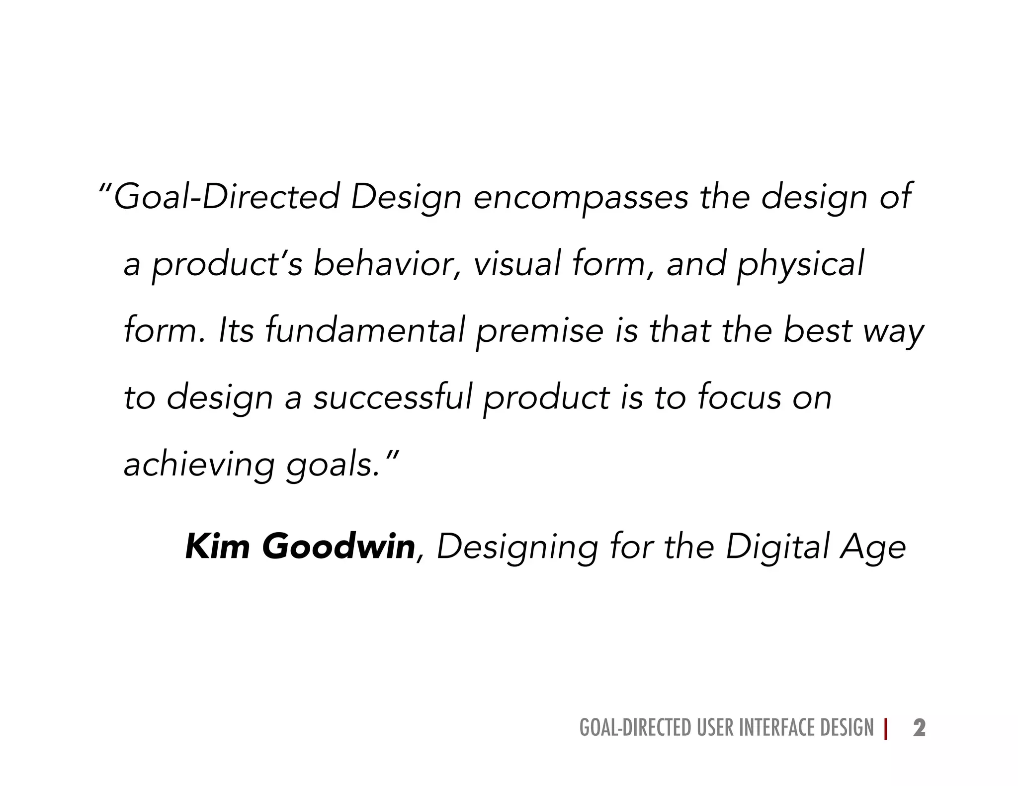 Goal Directed User Interface Design Case Study | PDF