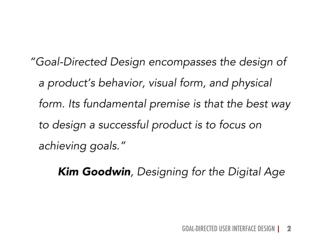 Goal Directed User Interface Design Case Study | PDF