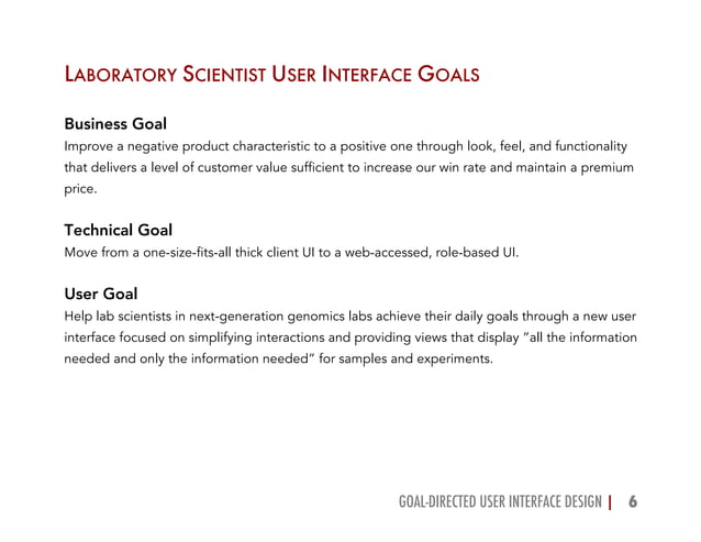 Goal Directed User Interface Design Case Study | PDF