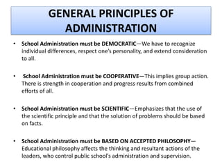 School Governance and Supervision: Goal functions-principles-theory in ...