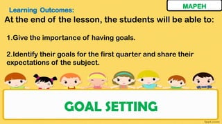 Goal-Setting use this before you start a lesson | PPTX | Educational ...
