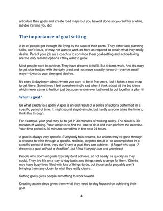 Goal Setting For Coaches | PDF