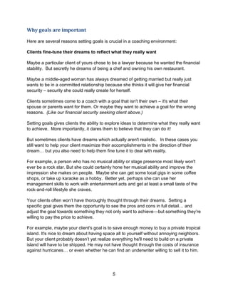 Goal Setting For Coaches | PDF