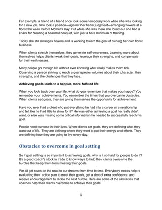 Goal Setting For Coaches | PDF