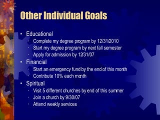 Goal Setting Presentation | PPT