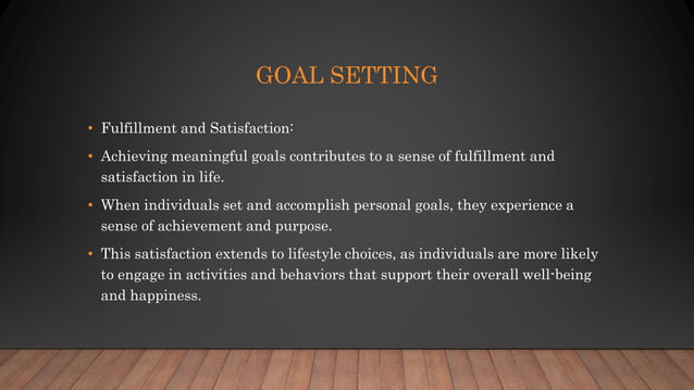 Goal-setting skills Grade nine Life Orientation | PPTX