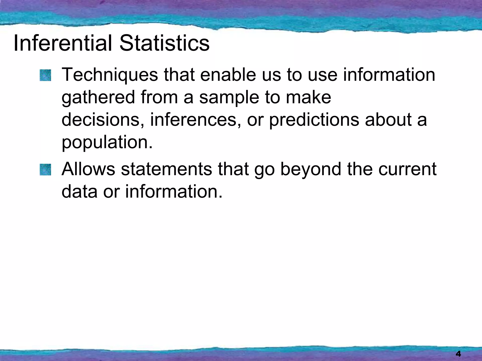 Types of Statistics | PPSX