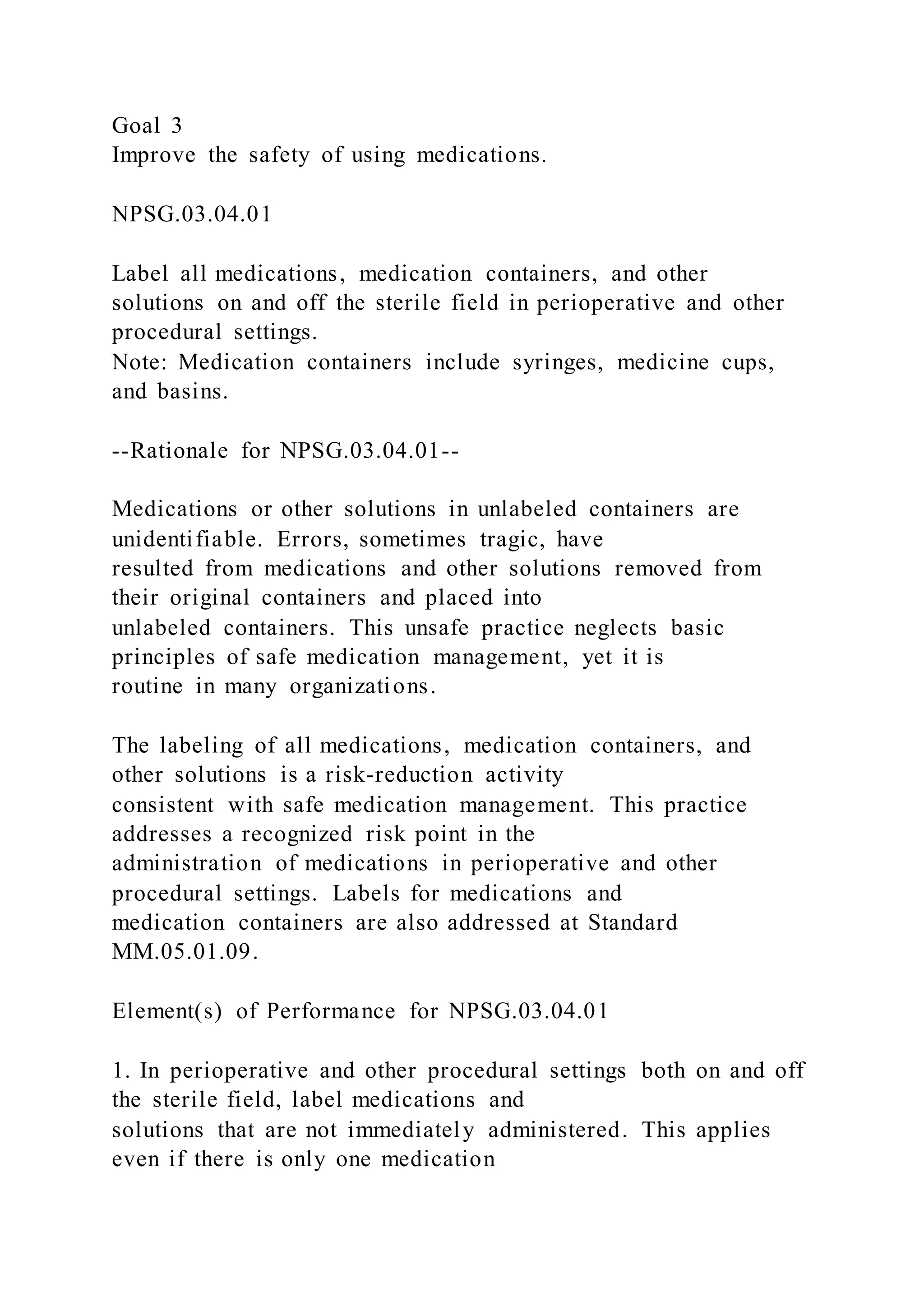 Goal 1 improve the accuracy of patient identification.nps