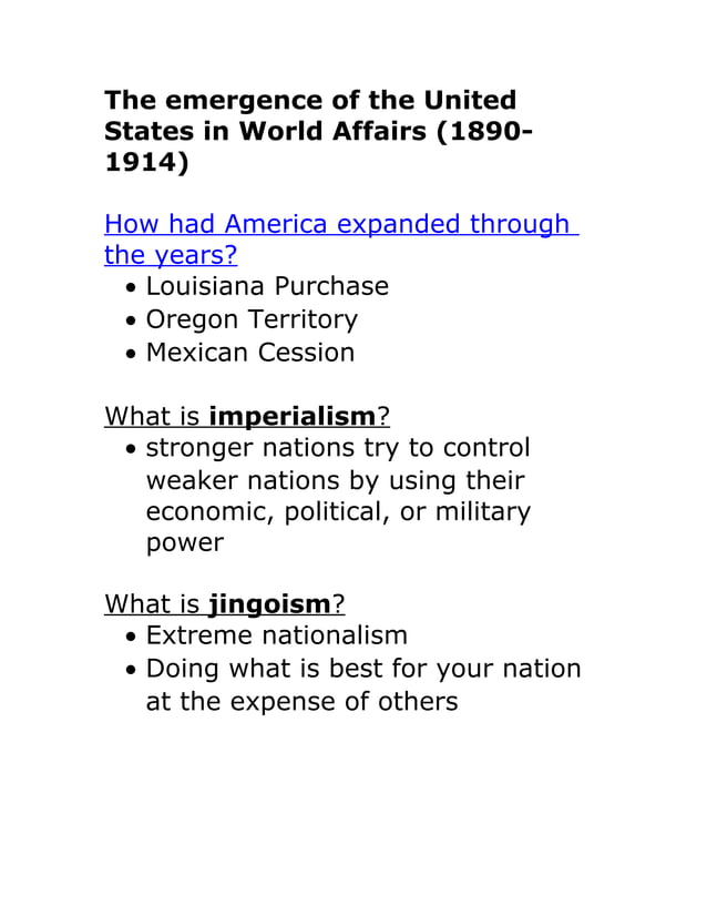 Imperialism Notes | PDF