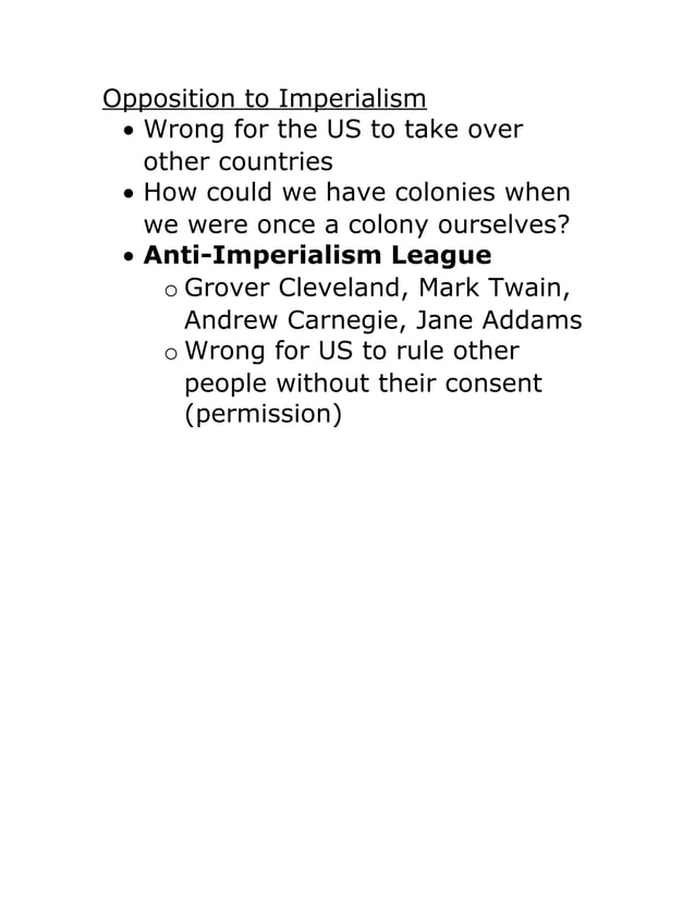 Imperialism Notes | PDF