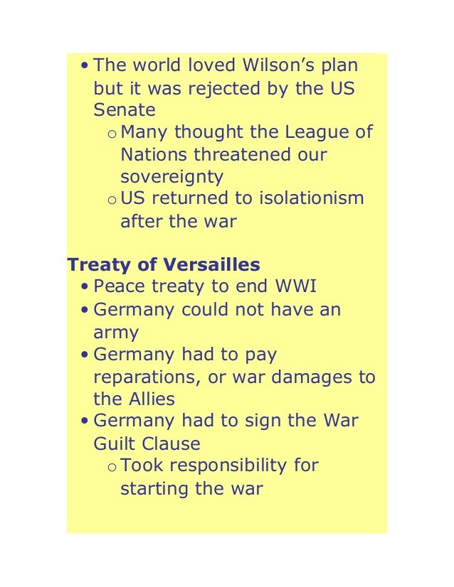 World War I Notes