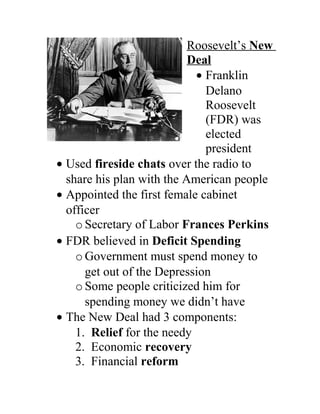 The Roaring 20s, Great Depression and New Deal | PDF