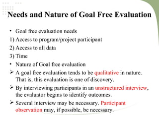 Goal free model | PPT