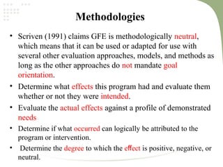 Goal free model | PPT