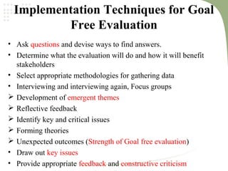 Goal free model | PPT