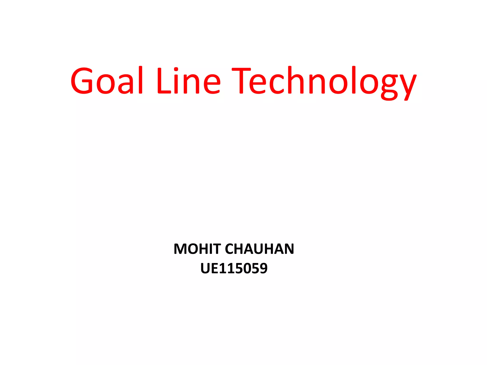 Goal Line Technology | PPTX