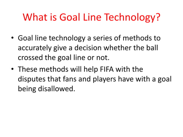 Goal line technology | PPTX