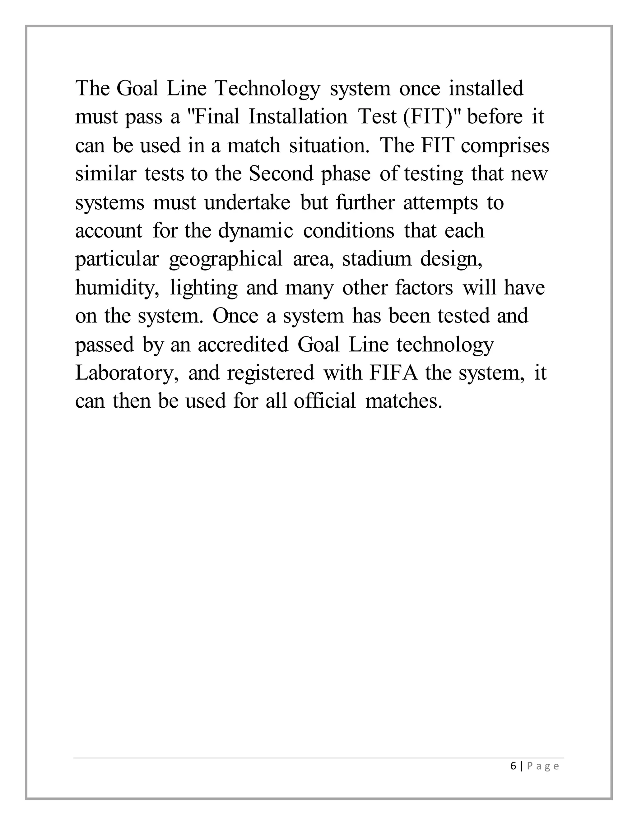 Goal line technology | DOCX