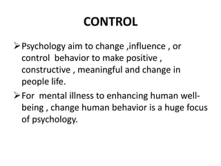Goal of psychology | PPTX