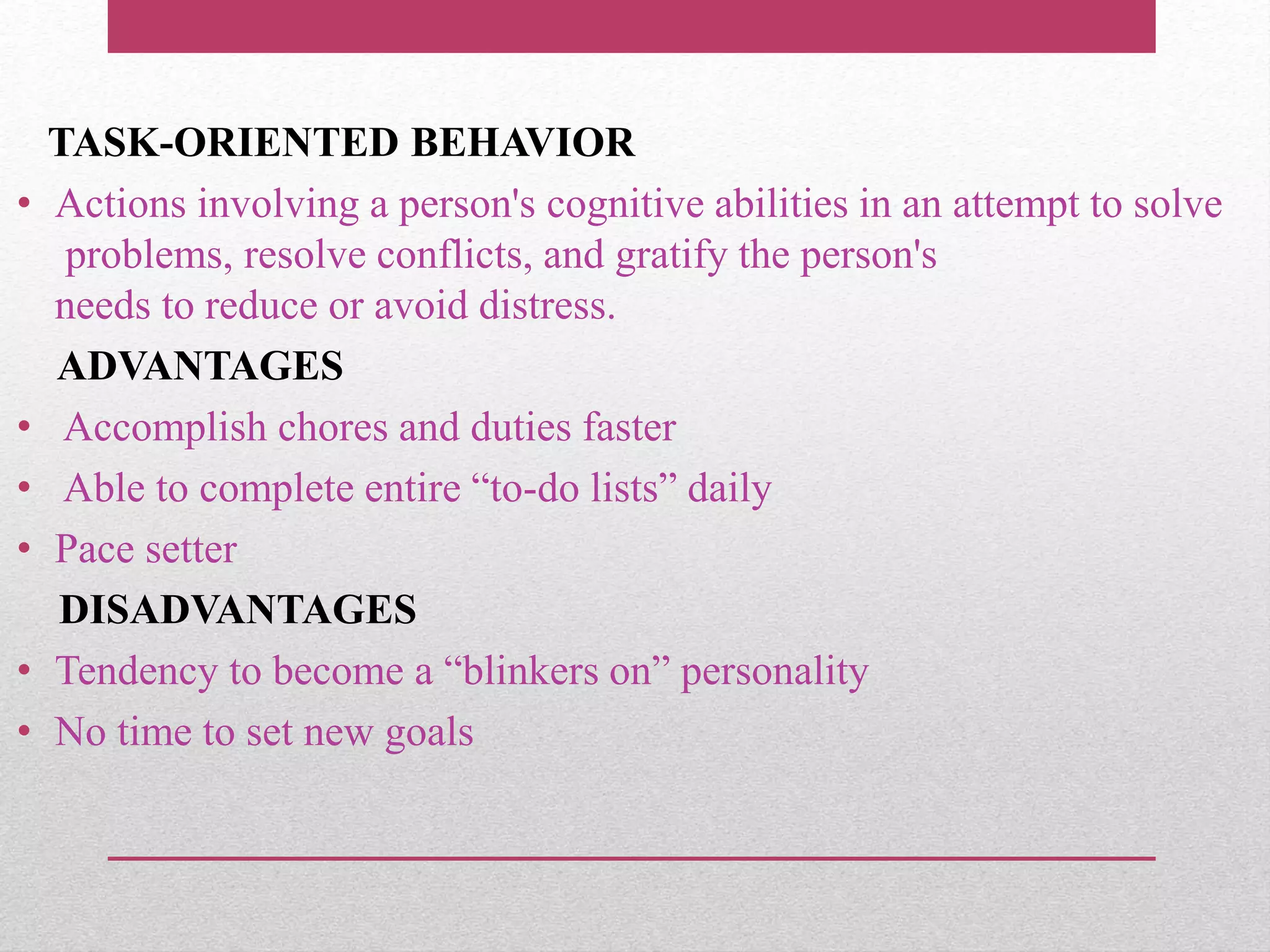 Goal oriented behaviour | PPTX